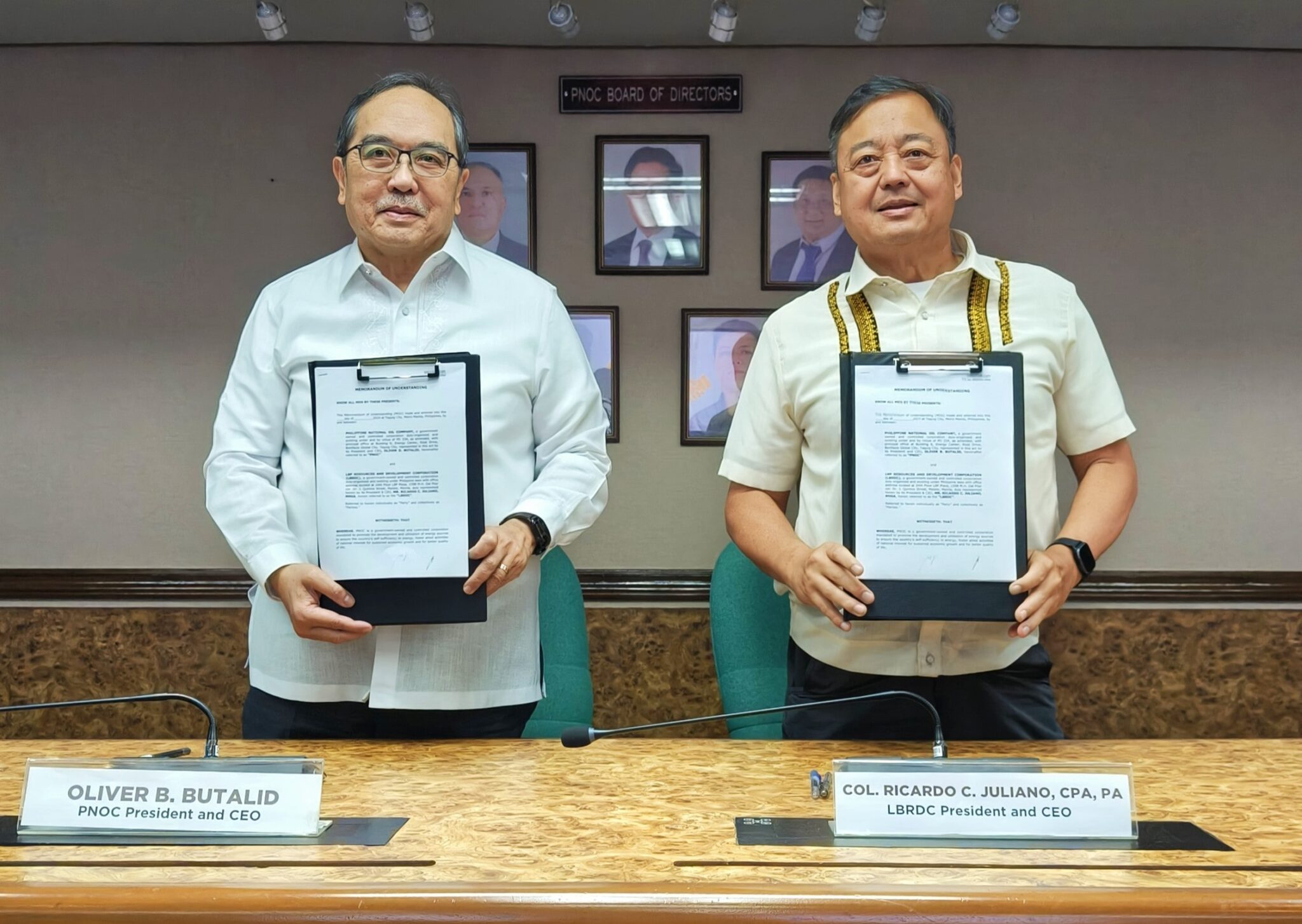 PNOC and LBRDC Sign Memorandum of Understanding for Rooftop Solar PV ...